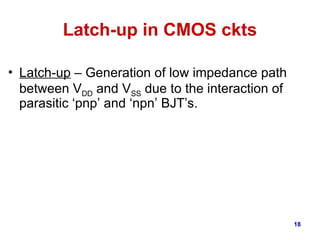 cmos design and analysis-UNIT1............ | PPT