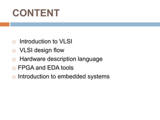Vlsi & embedded systems | PPTX