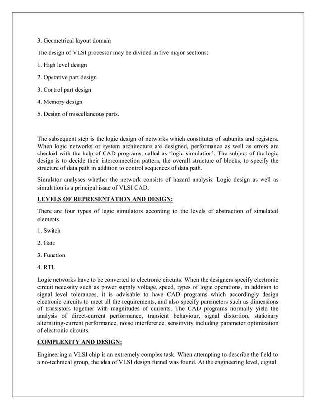 Vlsi Summer training report pdf | PDF | Computing | Technology & Computing