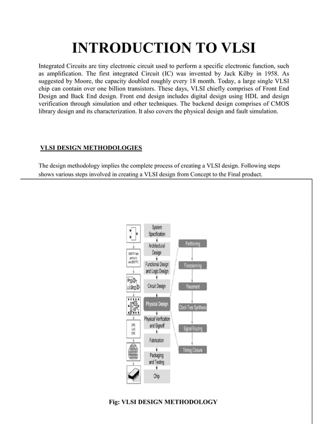 Vlsi Summer training report pdf | PDF | Computing | Technology & Computing