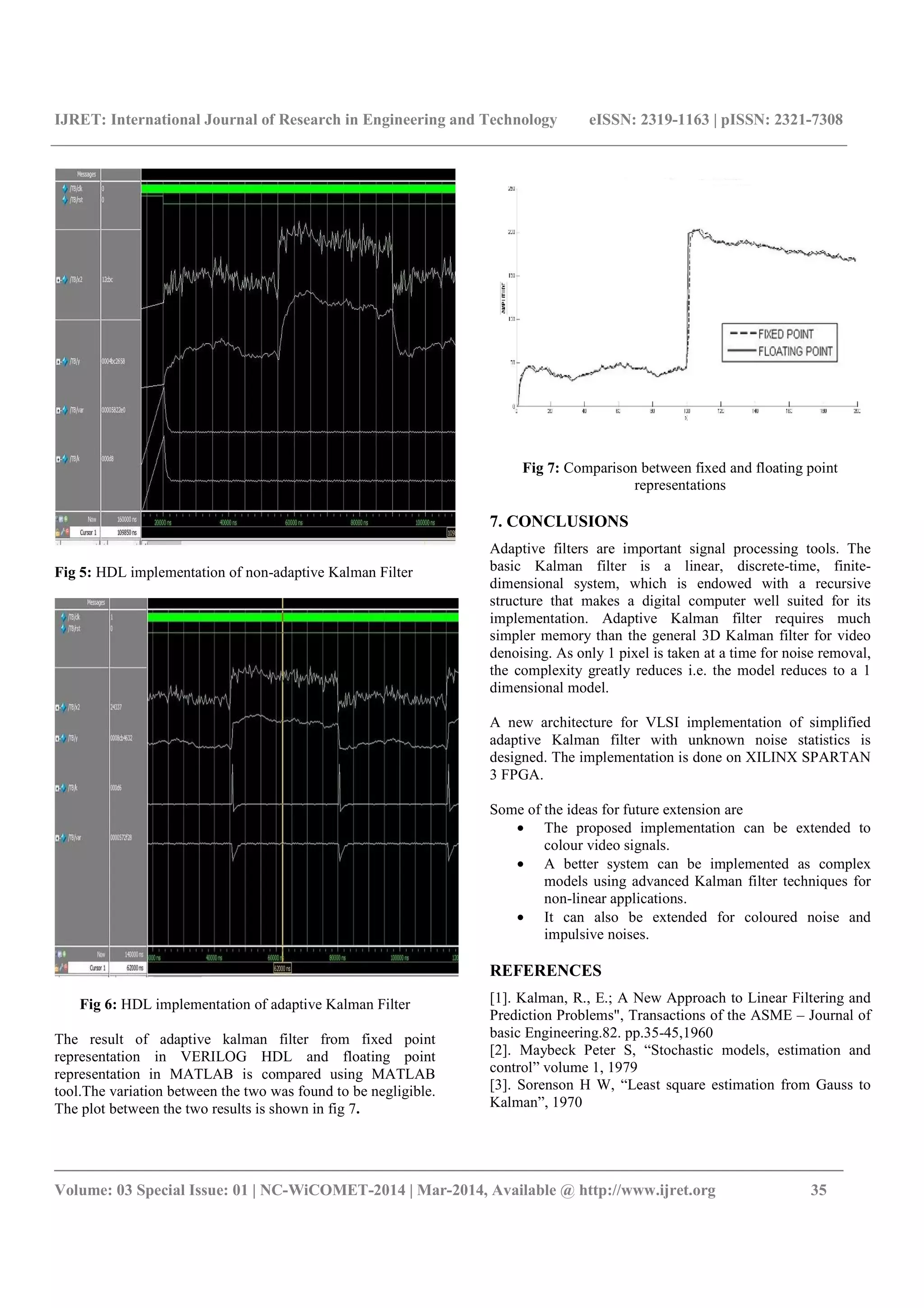 Vlsi Implementation Of Adaptive Kalman Filter For Pdf Video Software Computer Software And