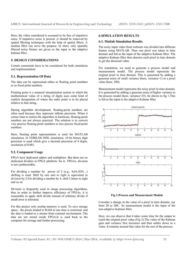 Vlsi Implementation Of Adaptive Kalman Filter For Pdf Video