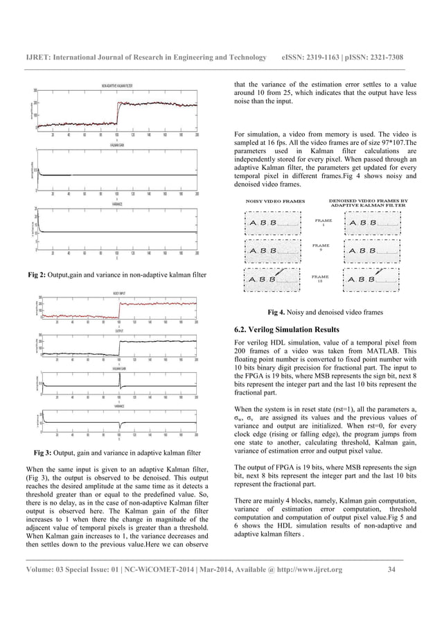 Vlsi Implementation Of Adaptive Kalman Filter For Pdf Video