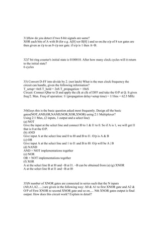 Vlsi interview questions1 | PDF