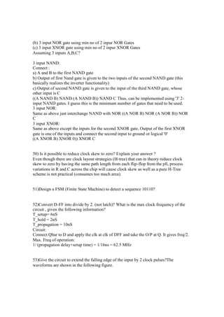 Vlsi interview questions1 | PDF