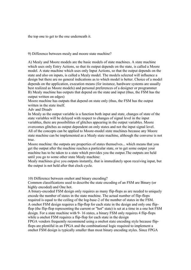 Vlsi interview questions1 | PDF