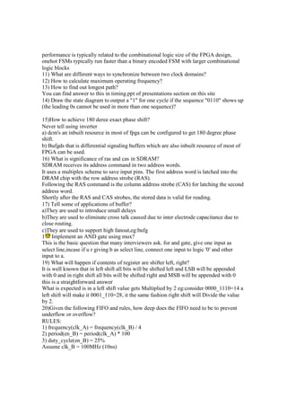 Vlsi interview questions1 | PDF