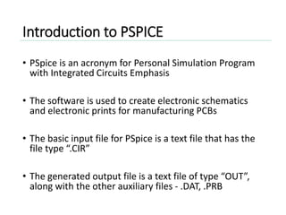 VLSI Introduction to PSPICE | PPT