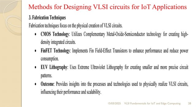 Very large scale integration circuits in IoT | PPT