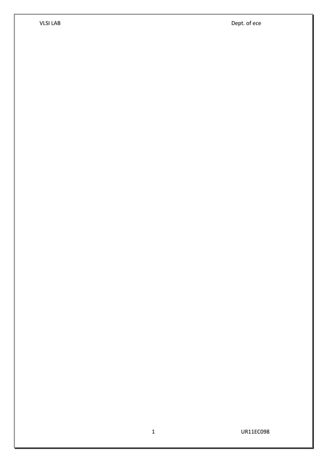 VLSI Lab manual PDF | PDF | Programming Languages | Computing