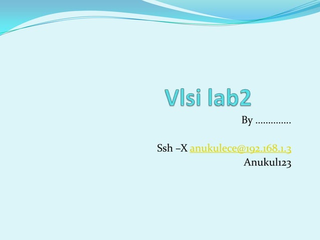 Vlsi lab2 | PPT