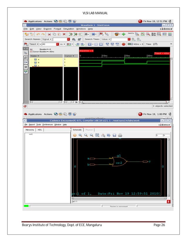 VLSI lab report using Cadence tool | PDF | Computing | Technology & Computing