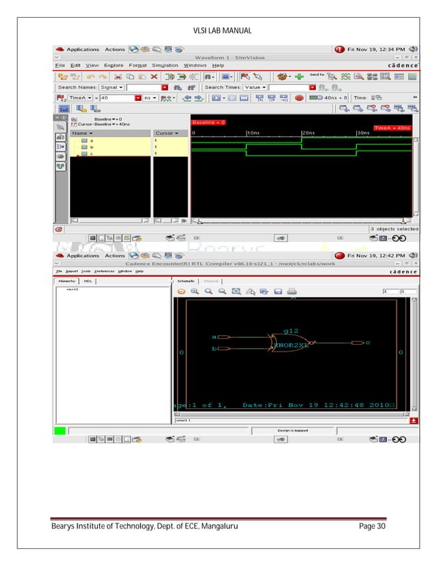 Vlsi Lab Report Using Cadence Tool Pdf Computing Technology