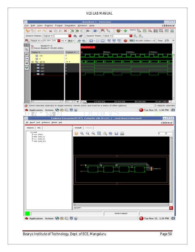 VLSI lab report using Cadence tool