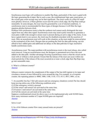 Vlsi lab viva question with answers | PDF