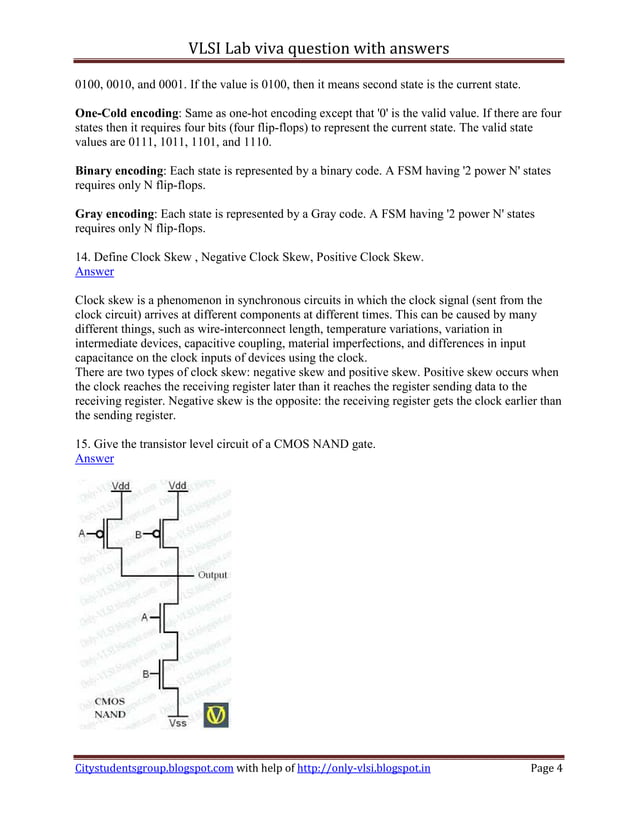 Vlsi lab viva question with answers | PDF