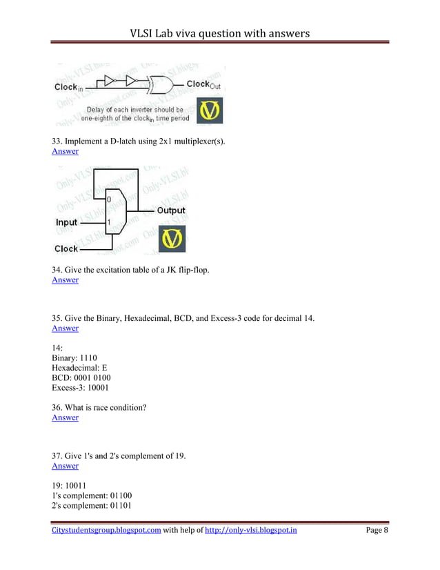 Vlsi lab viva question with answers | PDF