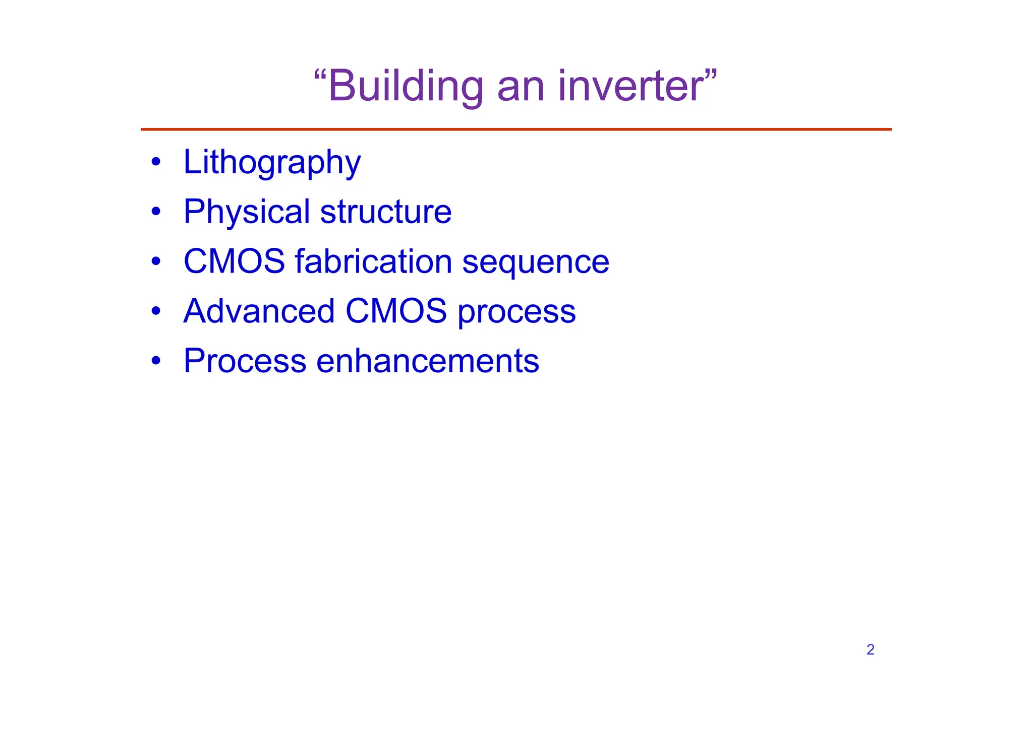 CMOS VLSI Fabrication Technology: From Lithography to Advanced CMOS Processes | PDF