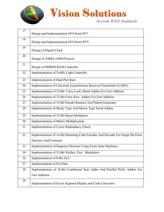 Vlsi mini project list 2013 | PDF