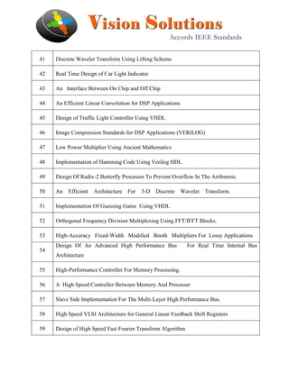 Vlsi mini project list 2013 | PDF