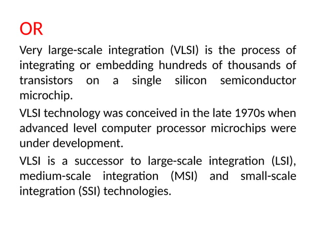 Vlsi Module On Semiconductor Industry Pptx
