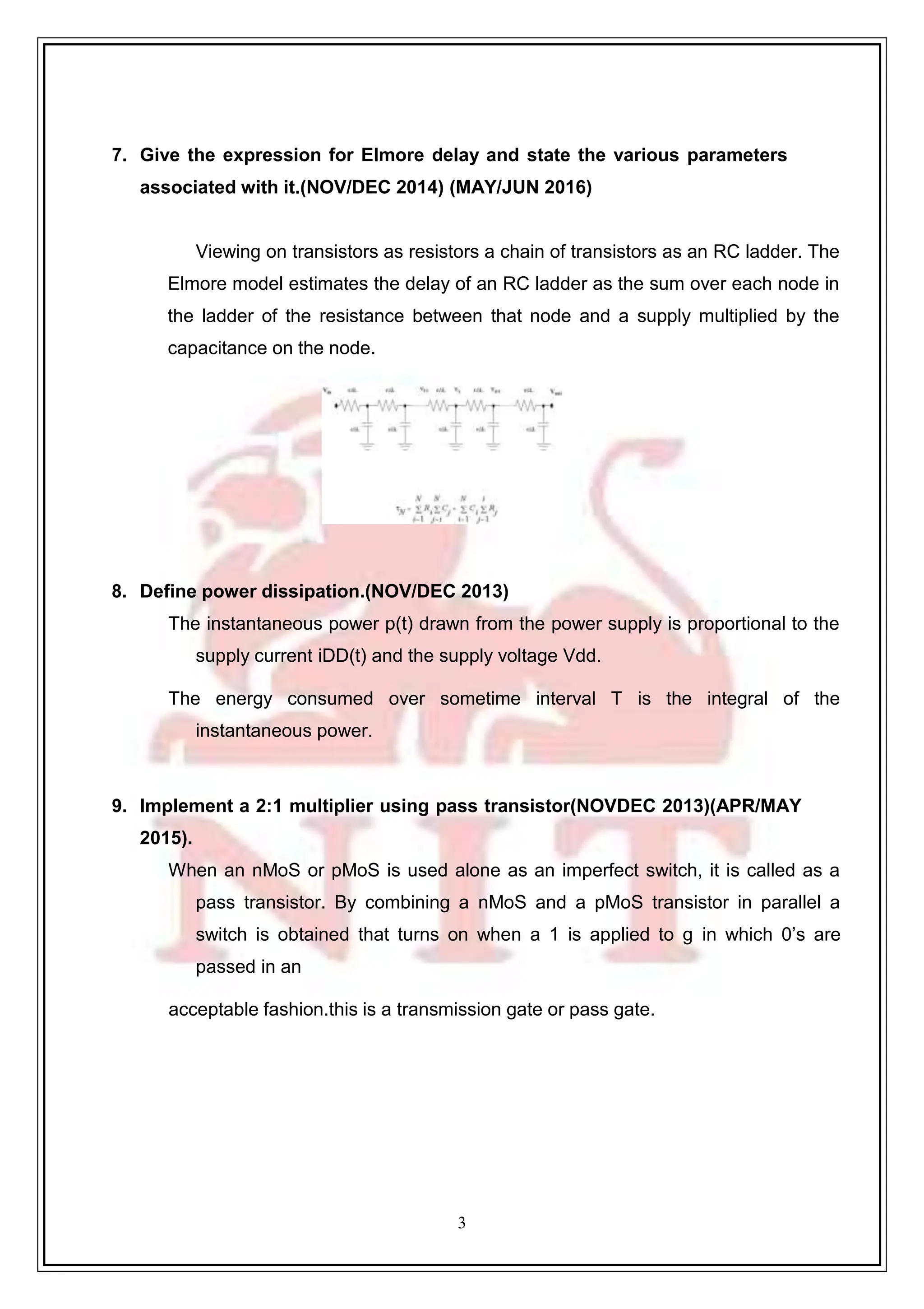 VLSI NOTES.docx notes for vlsi ece deptmnt | DOCX