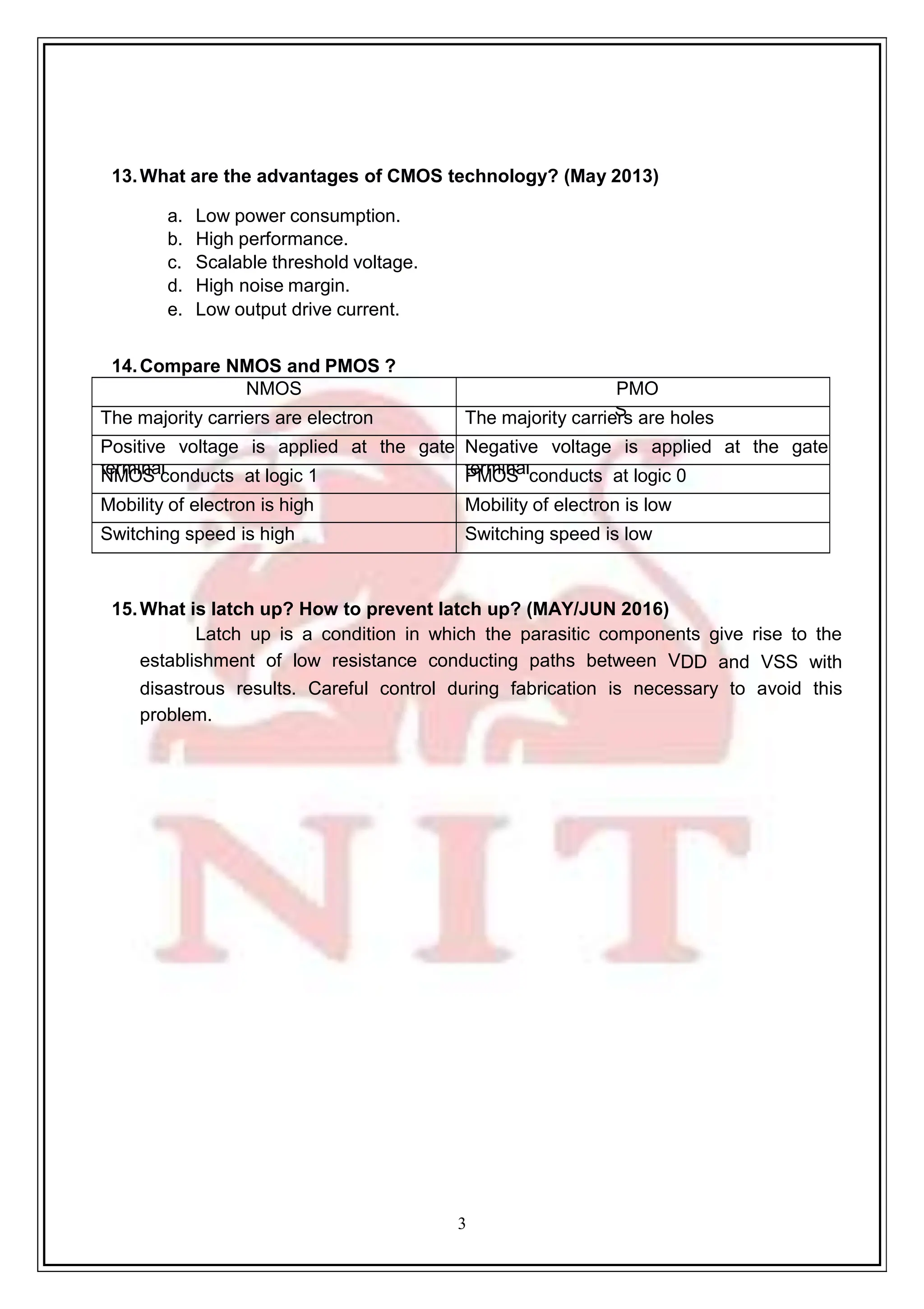 VLSI NOTES.docx notes for vlsi ece deptmnt | DOCX