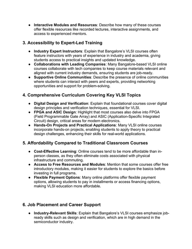 VLSI online courses in Bangalore offer flexibility, accessibility, and ...