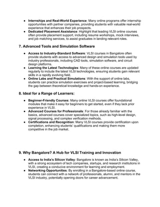 VLSI online courses in Bangalore offer flexibility, accessibility, and ...