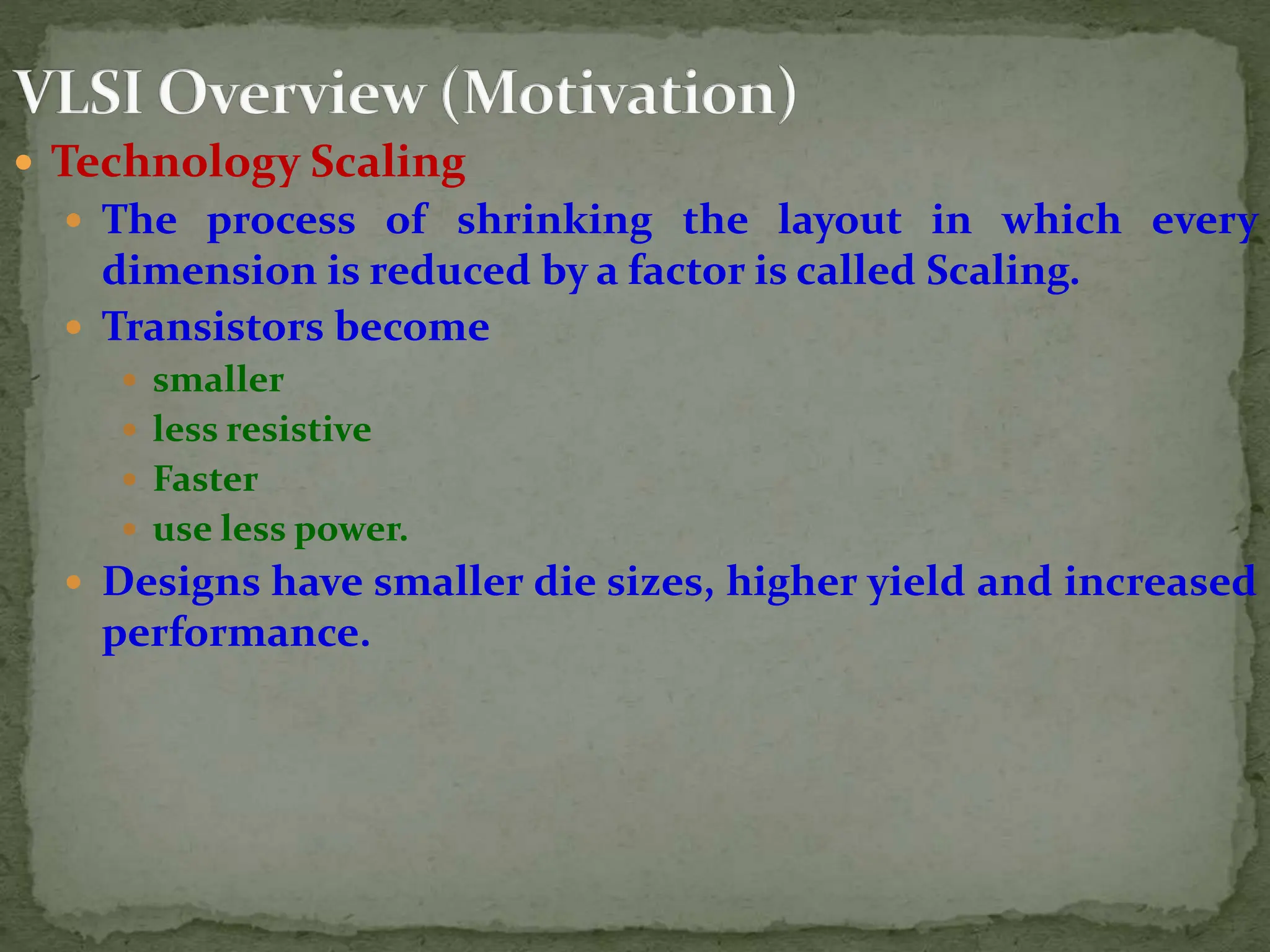 Very Large Scale Integrated Circuits VLSI Overview | PPTX