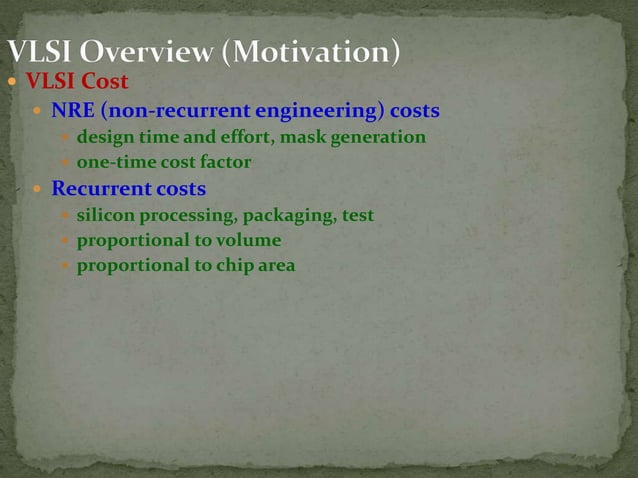 Very Large Scale Integrated Circuits VLSI Overview | PPTX | Physics ...