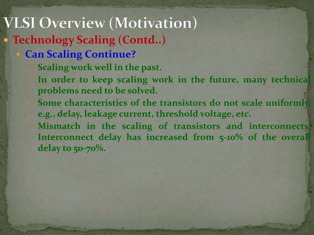 Very Large Scale Integrated Circuits Vlsi Overview Ppt