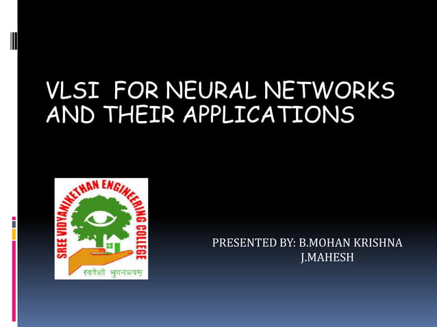 Vlsi In Neural Networks Pptx Artificial Intelligence Technology And Computing