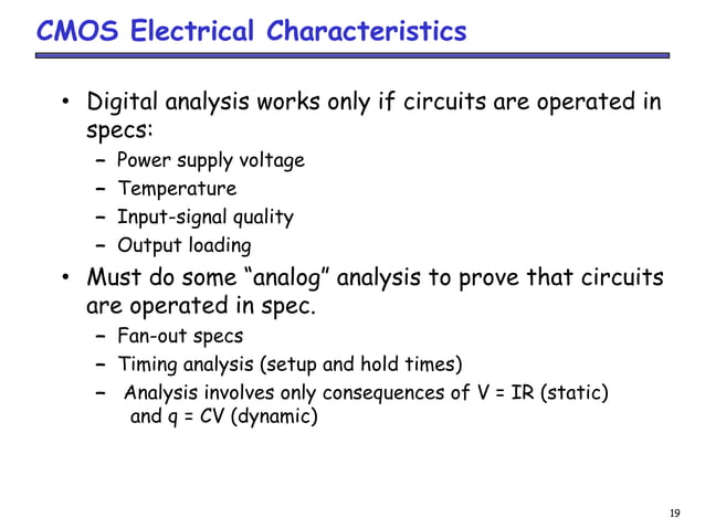 CMOS Logic Circuits | PPT | Consumer Electronics | Technology & Computing