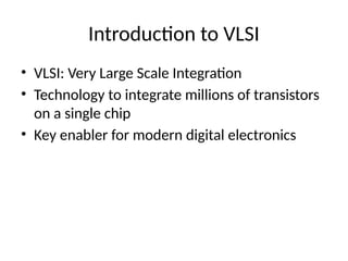 VLSI Presentation cmos degree ...