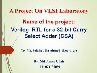 Vlsi project presentation | PPT