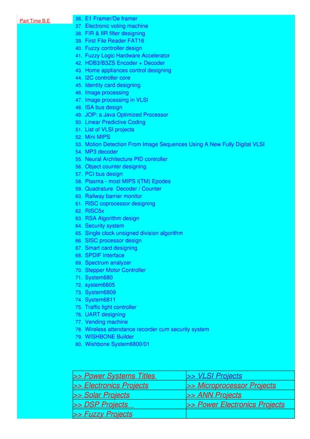 Vlsi projects | PDF