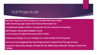 VLSI Projects Titles | PPT