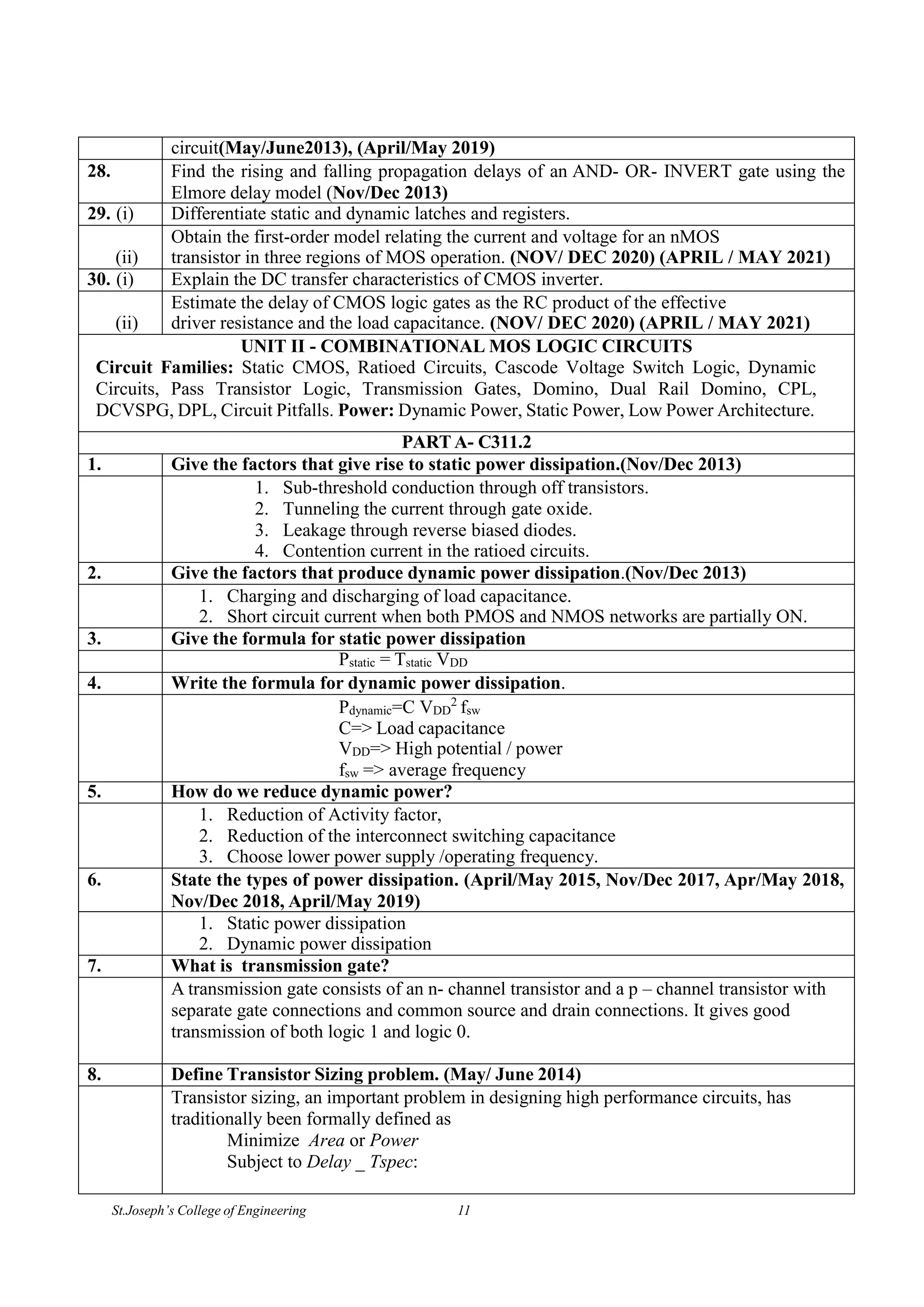 vlsi qb.docx imprtant questions for all units | PDF