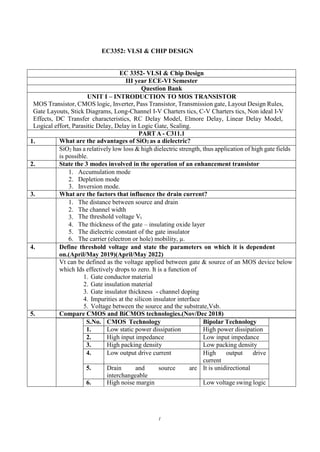 vlsi qb.docx imprtant questions for all units | PDF