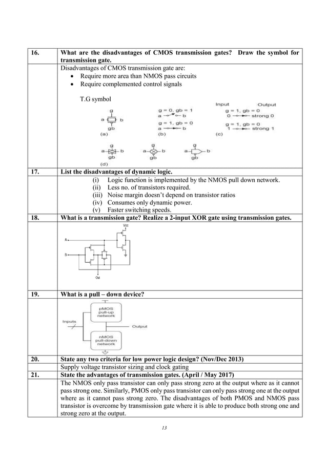 vlsi qb.docx imprtant questions for all units | PDF