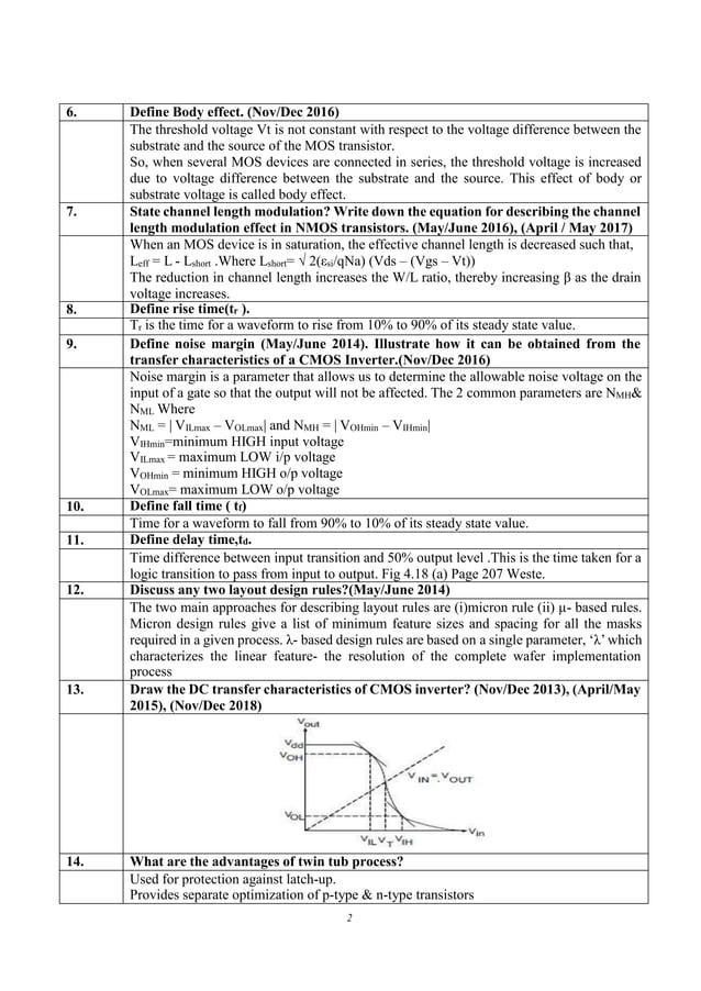 vlsi qb.docx imprtant questions for all units | PDF