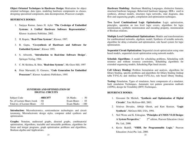 VLSISyllabus.pdf | Computing | Technology & Computing