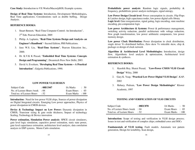VLSISyllabus.pdf | Computing | Technology & Computing