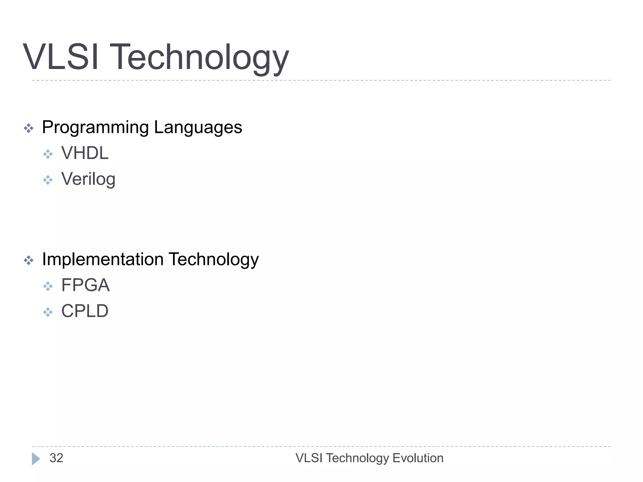 VLSI Technology Evolution | PPSX