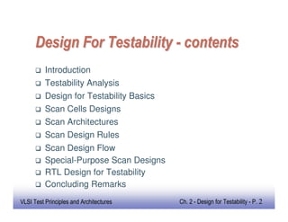 VLSI Design for testability notes for ece | PDF