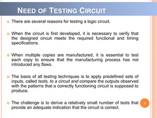 VLSI Testing Techniques | PPSX | Computer Peripherals | Computing