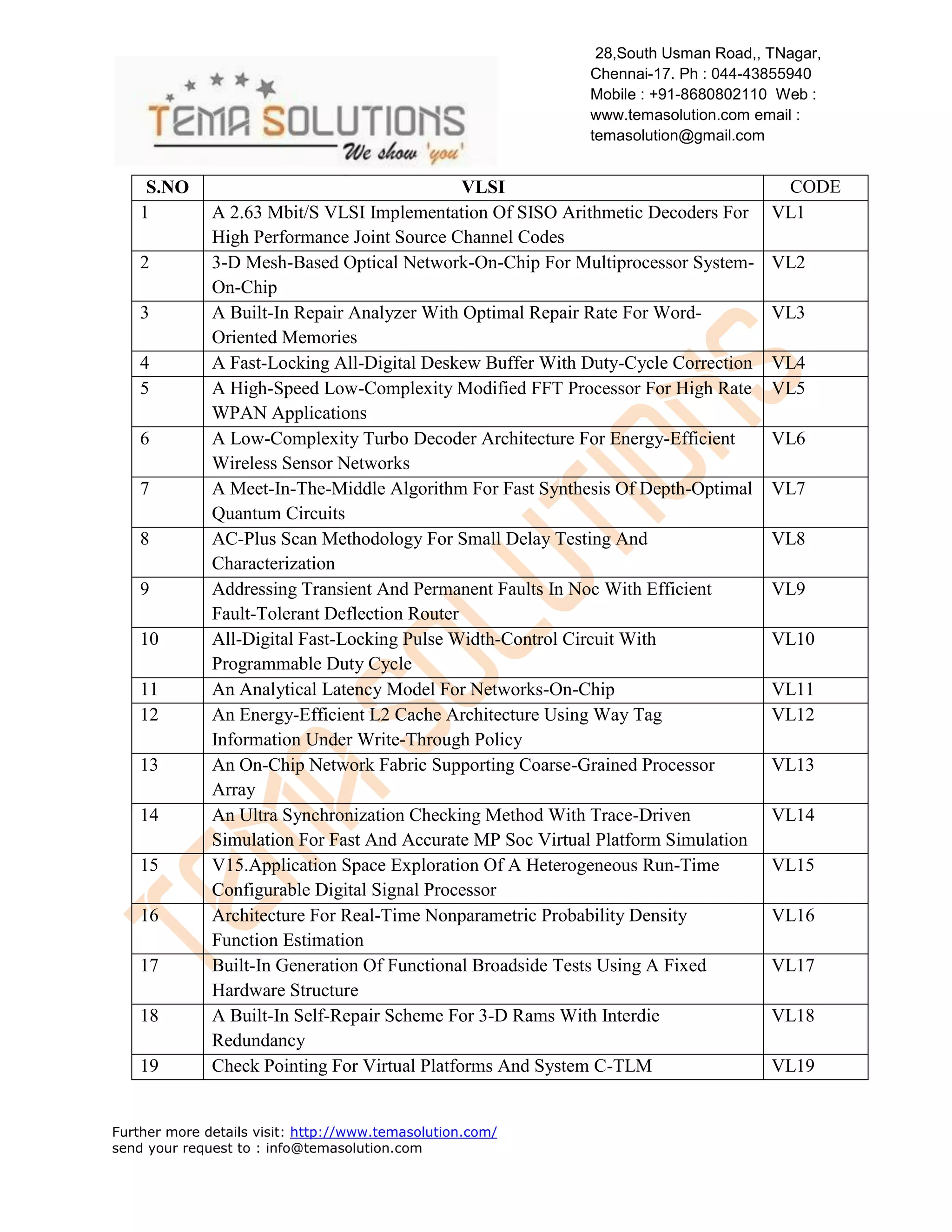 IEEE REAL TIME PROJECT FOR VLSI | PDF