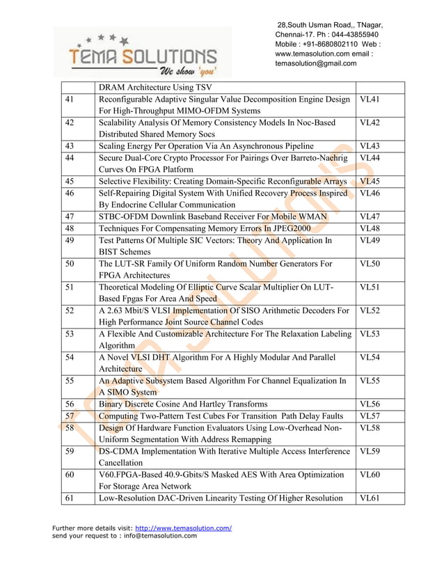 Ieee Real Time Project For Vlsi Pdf