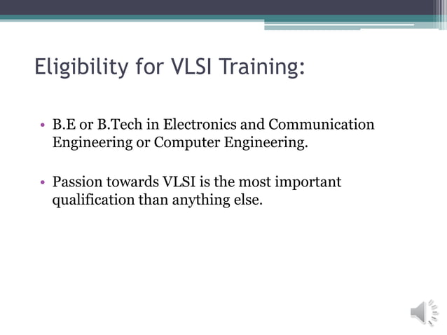 VLSI Training Course in Chandigarh (Front End Design, Back End CMOS Design) | PPT